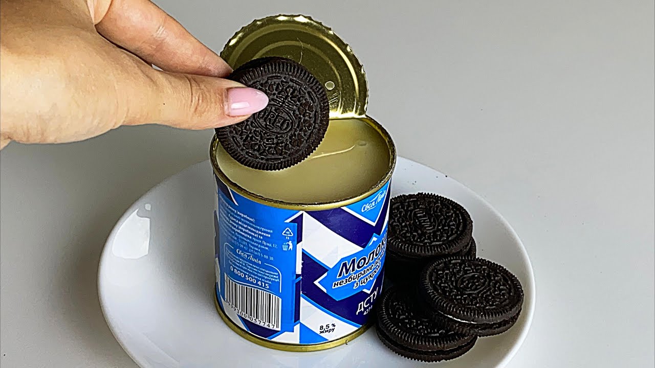 Vermischen Sie gezuckerte Kondensmilch, Sahne und OREO! Leckeres und ...