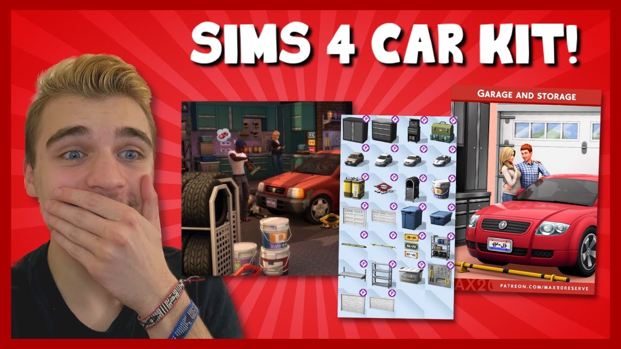 GARAGE AND STORAGE CAR KIT! (CC) 🚗 - Sims 4 - YouTube