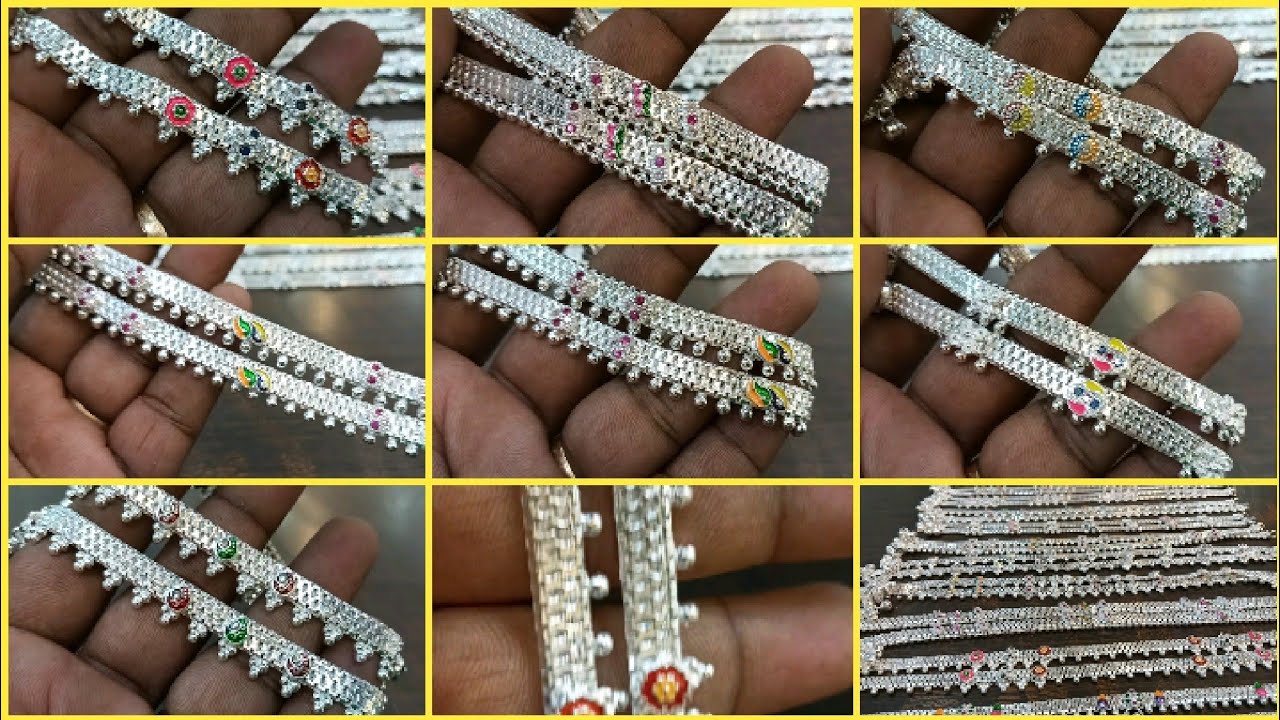 Silver Anklets | New Silver Payal | Kolusu - YouTube
