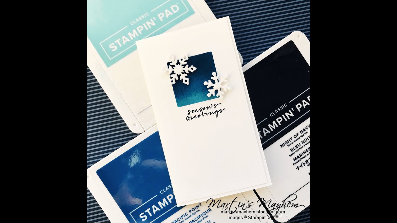 Season Greetings - Stampin' Up Wishing You Well Stamp Set & Snowfall Thinlits Die - YouTube