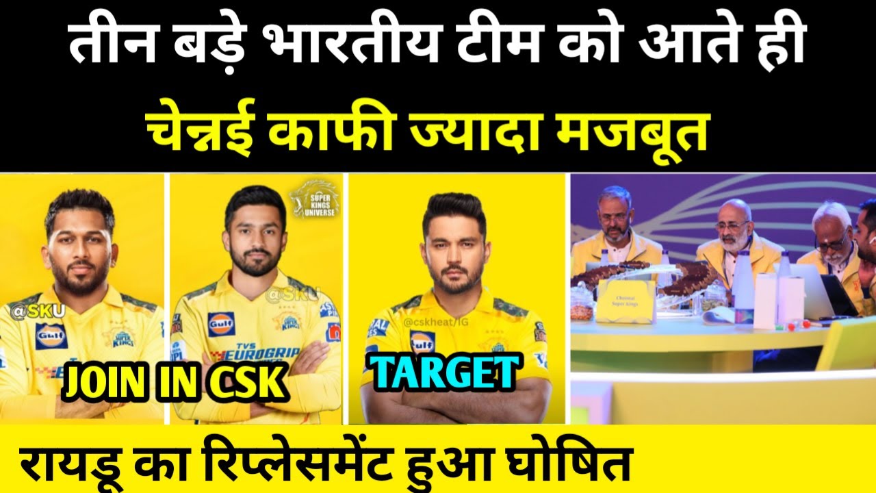 CSK | Csk Trade Players 2024 , चेन्नई के टारगेट लिस्ट में तीन बड़े ...