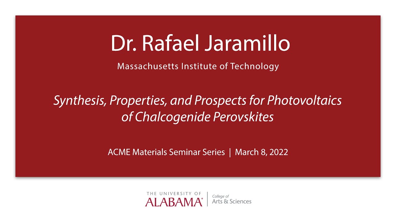 Dr. Rafael Jaramillo | ACME Materials Research Seminar - YouTube