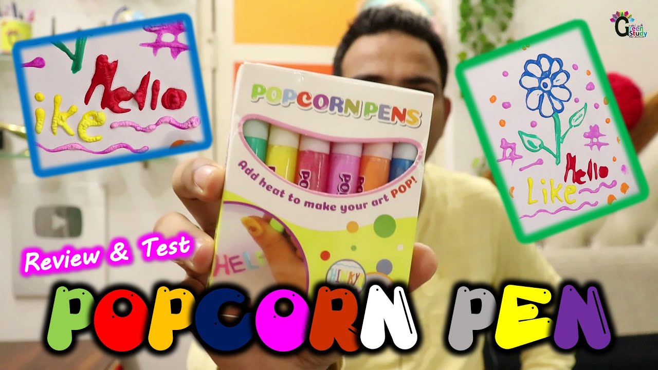 POPCORN PEN Review and Test | Magic Puffy | Popcorn Drawing Pen | Pop ...