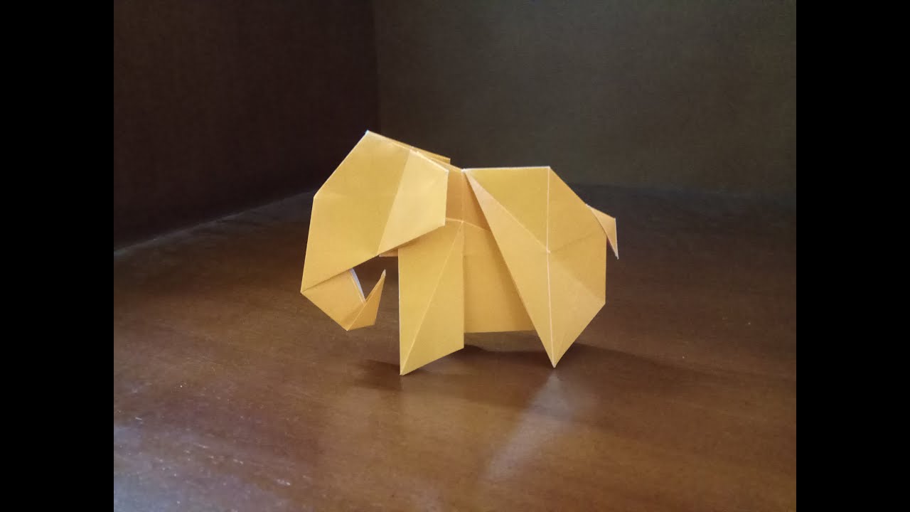 Origami Elephant - How To Fold Elephant Tutorial - YouTube