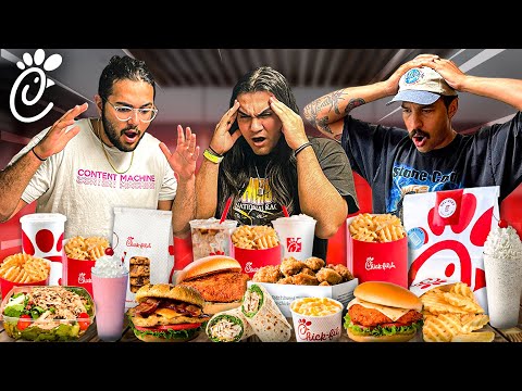We Ate the ENTIRE CHICK-FIL-A MENU Challenge! (8000+ CALORIES!)