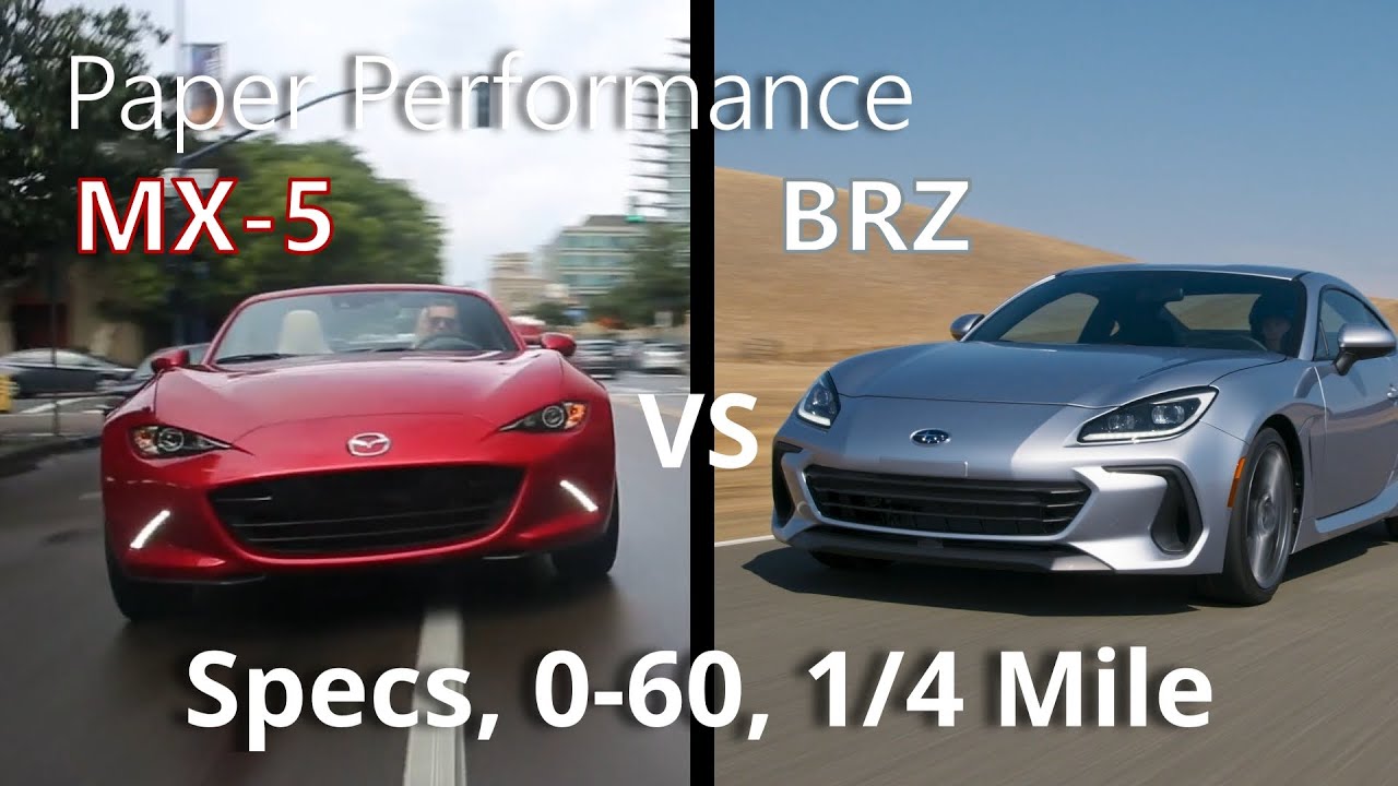 2023 Subaru BRZ Limited vs 2023 Mazda MX 5 Miata Club - Paper ...