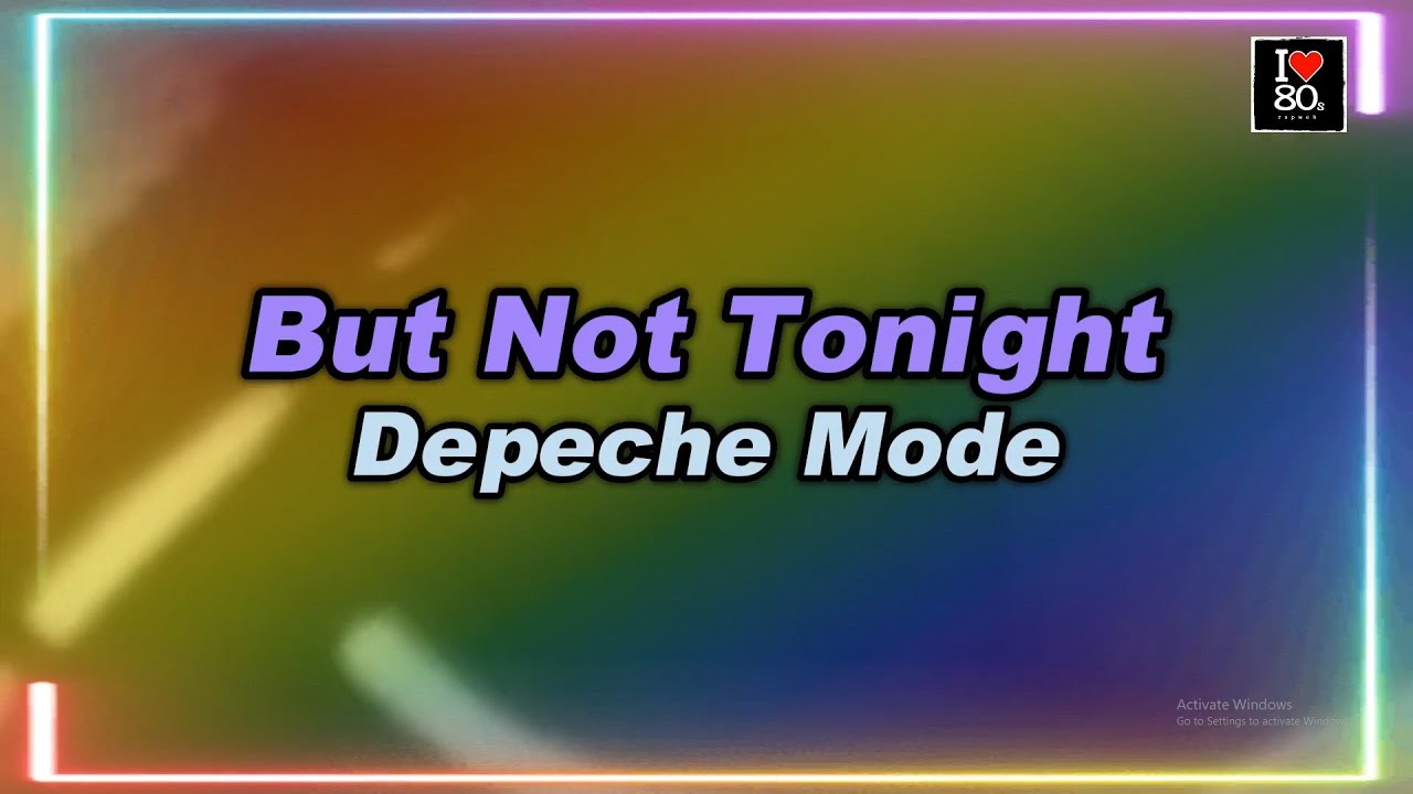 Depeche Mode - But Not Tonight [Karaoke New Wave HD] - YouTube