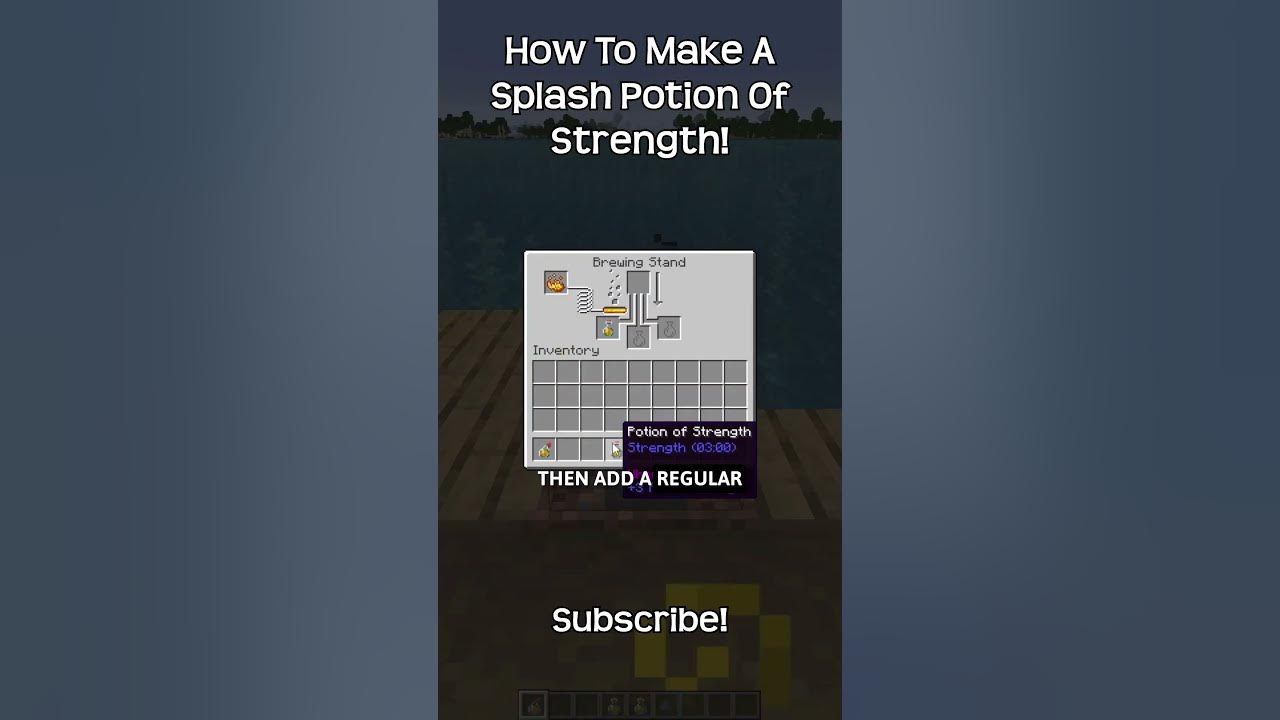 How To Make A Splash Potion Of Strength In Minecraft! - YouTube