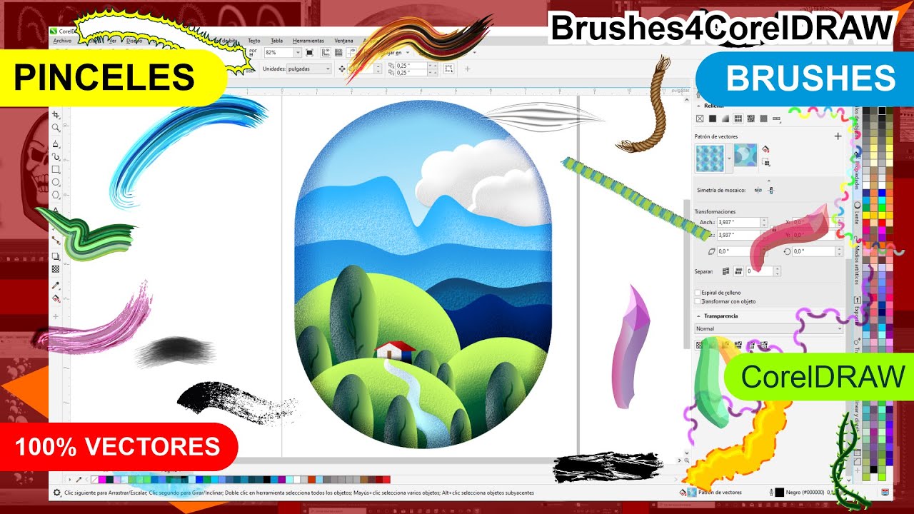 How to create with CorelDRAW TEXTURE TRANSPARENT MESH TOOL ...