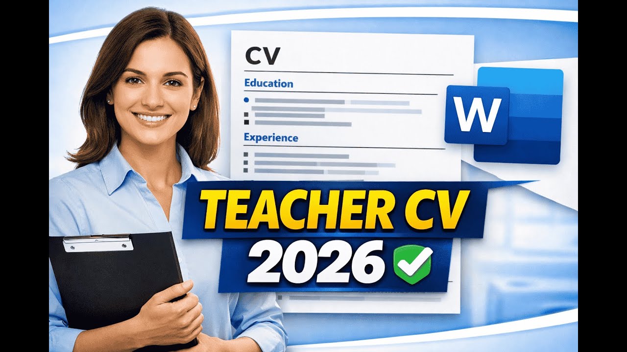 Perfect CV for Teachers Using MS Word 🧑‍🏫 | 2026 Updated Format - YouTube