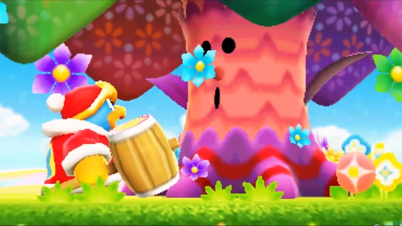Kirby Triple Deluxe - Dedede Tour Lv 1 - YouTube