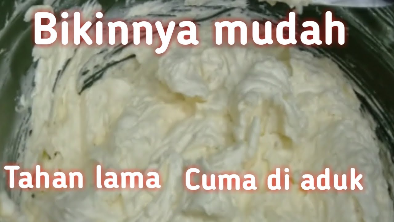 Butter cream untuk olesan donat bikinnya mudah dan tahan lama - YouTube