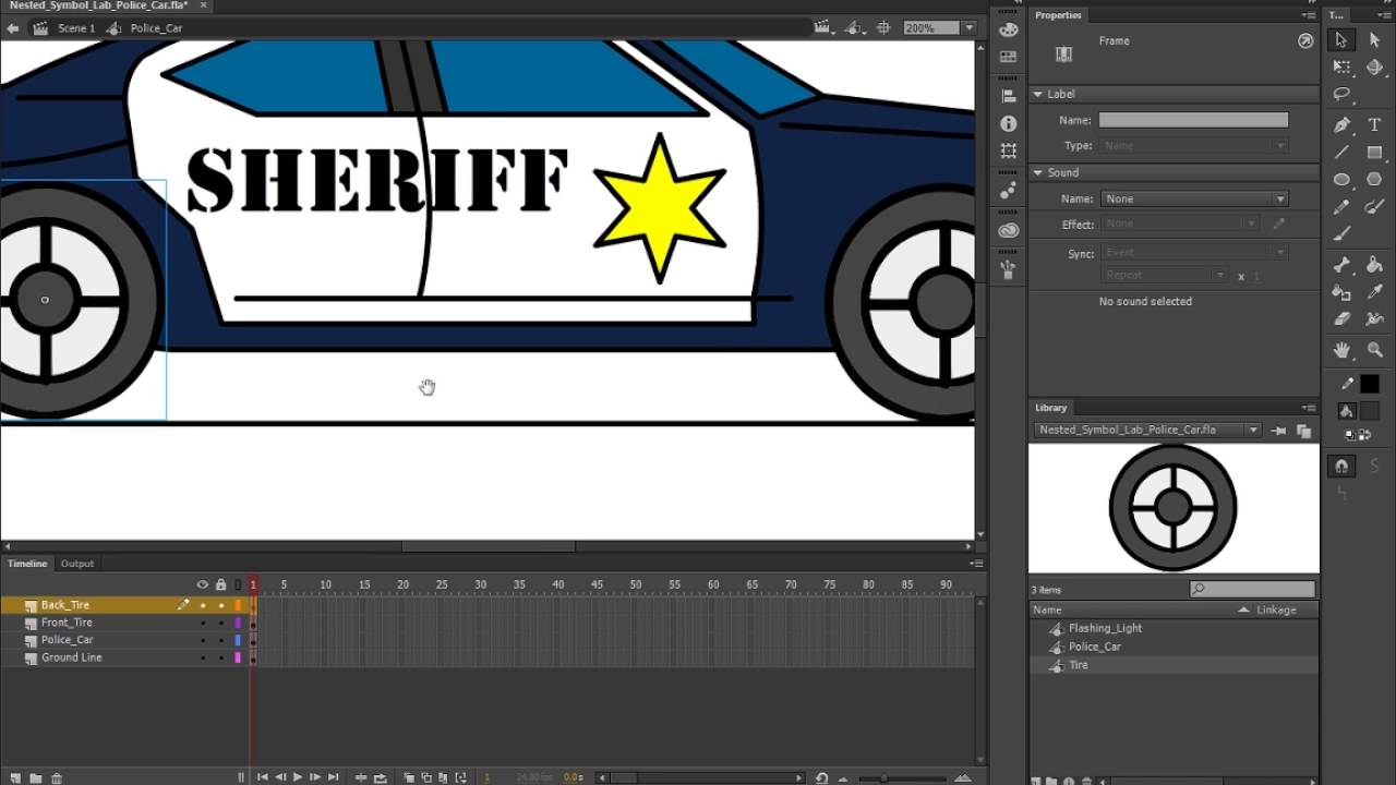Adobe Animate: Lab 5 - Nesting Symbols - Part 1 - YouTube