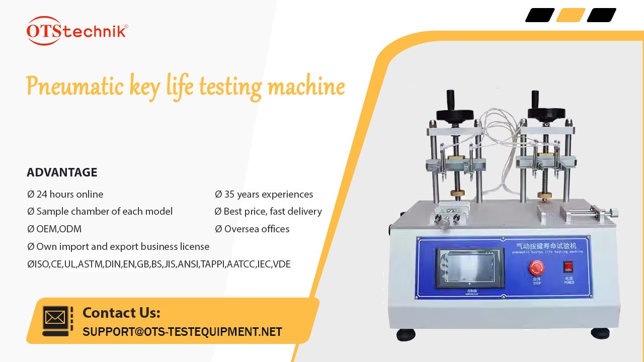 Pneumatic key life testing machine - YouTube