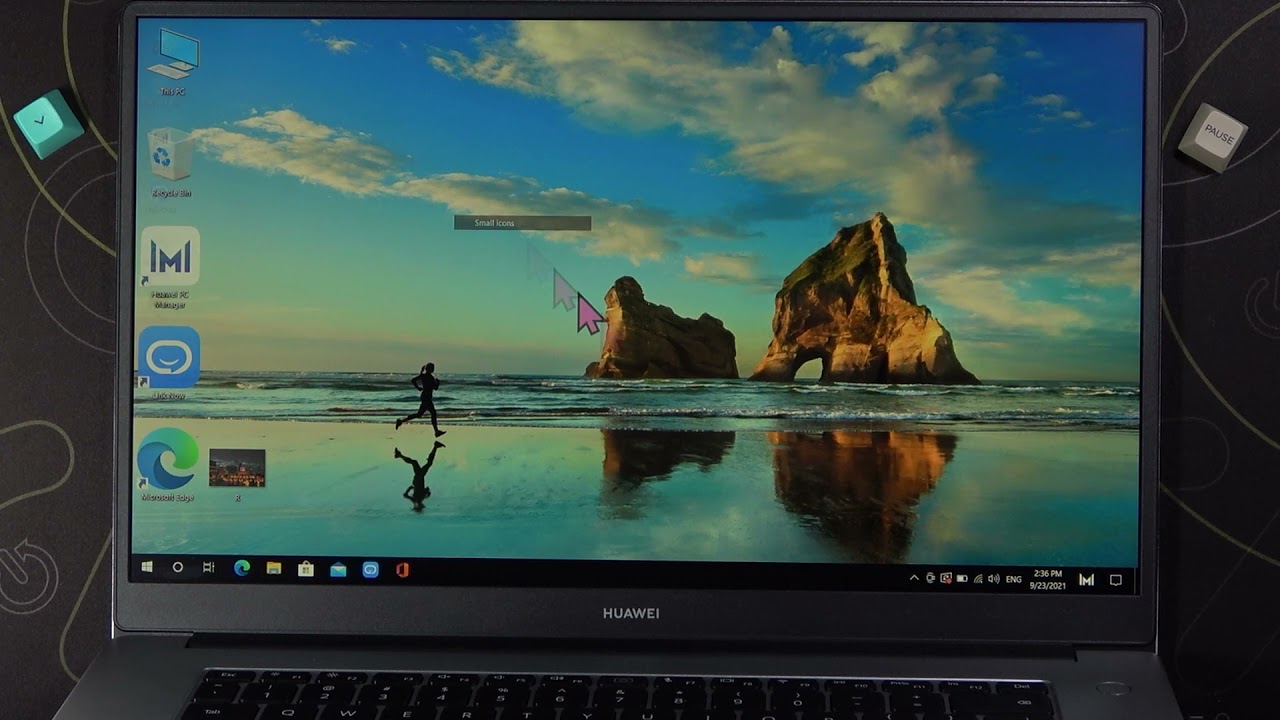 How to Change Icons Size in Huawei MateBook D15? Windows 10 Icons Size ...