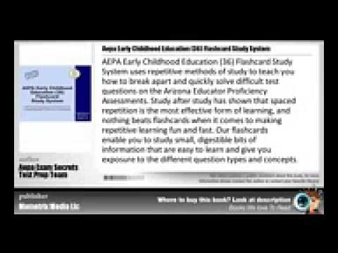 Synopsis Aepa Early Childhood Education 36 Flashcard Study System - YouTube