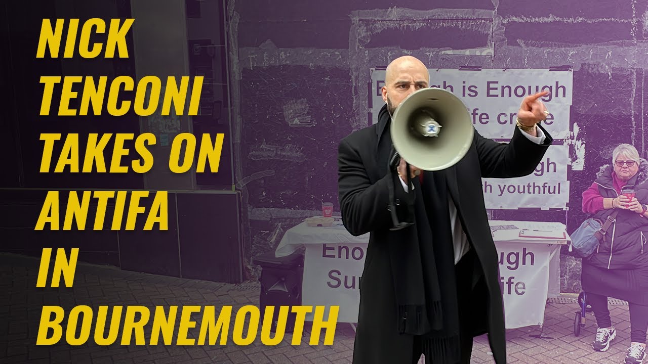 Nick Tenconi Takes On ANTIFA In Bournemouth - YouTube