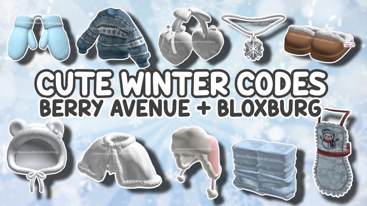 CUTE WINTER CODES FOR BERRY AVENUE, BLOXBURG & ALL ROBLOX GAMES THAT ...