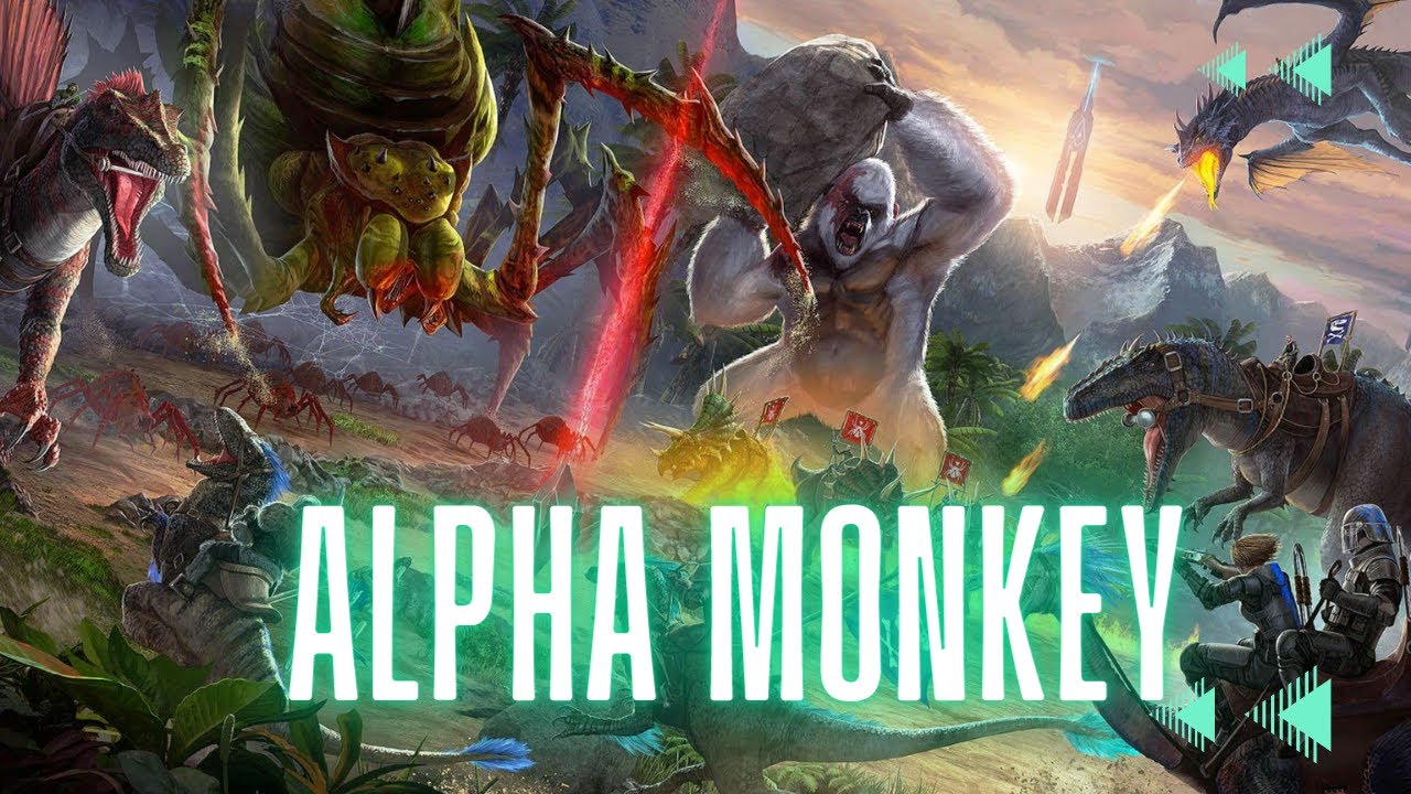 Alpha Monkey in 4k With Wild Shadowmanes | Ark Official PVP - YouTube