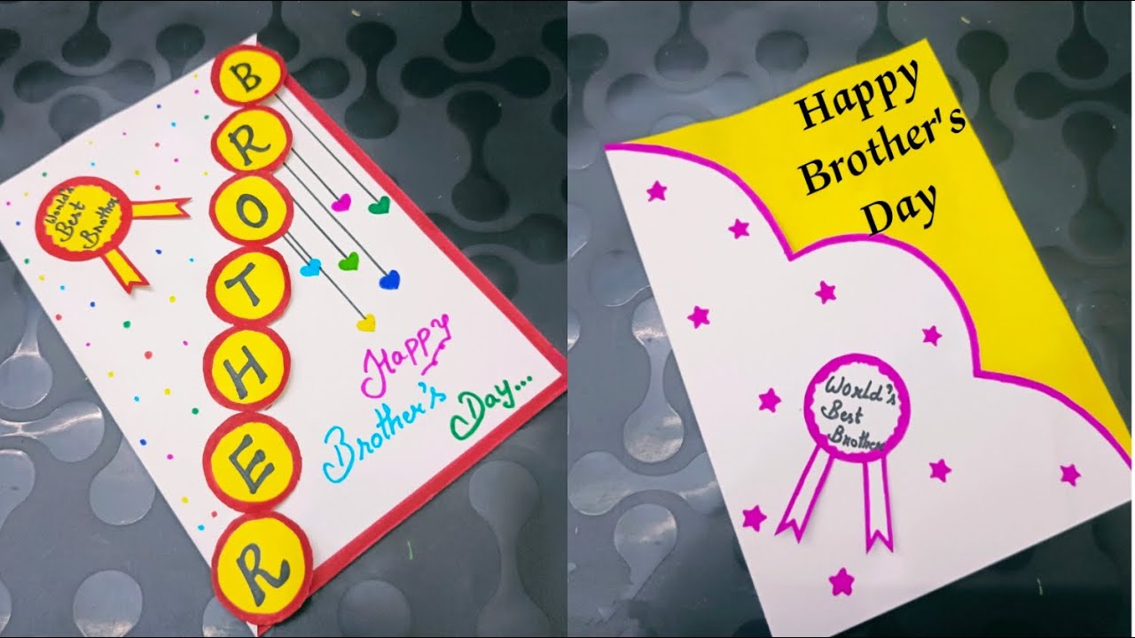 2 Happy Brothers Day Card 🥰 DIY Greeting Card idea for Brothers Day ...