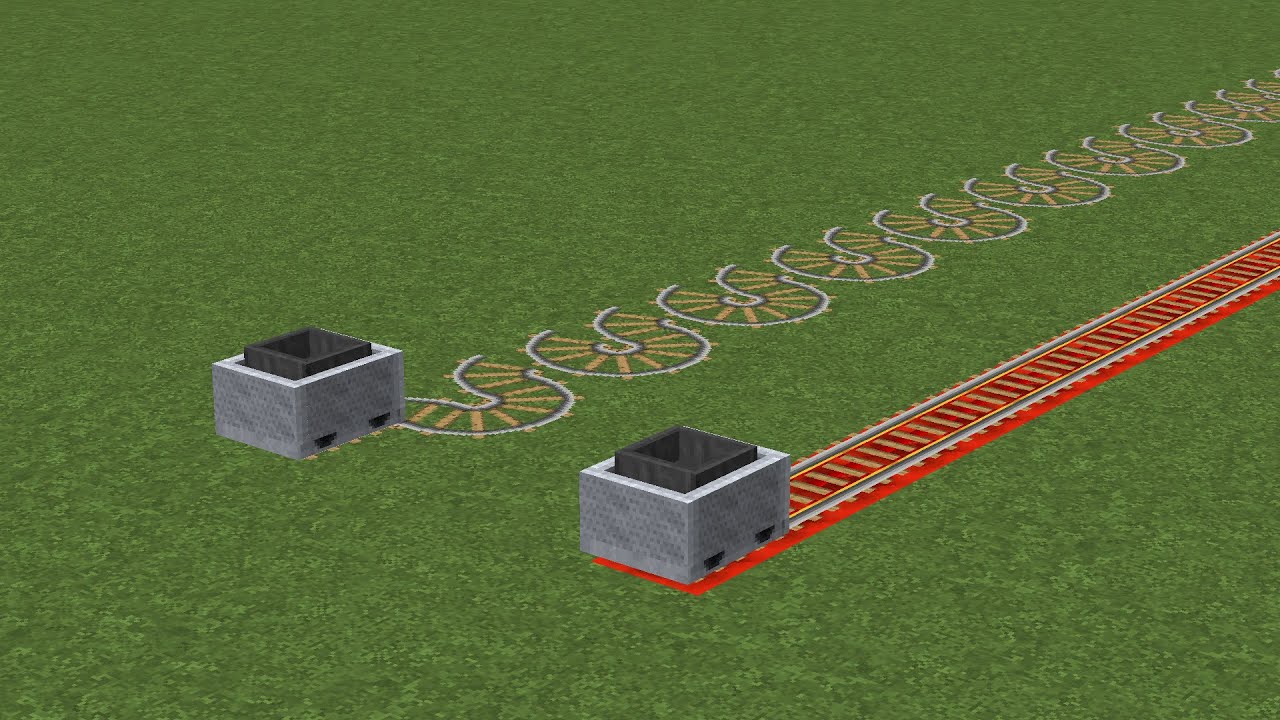 the best way to build a railroad in minecraft! - YouTube