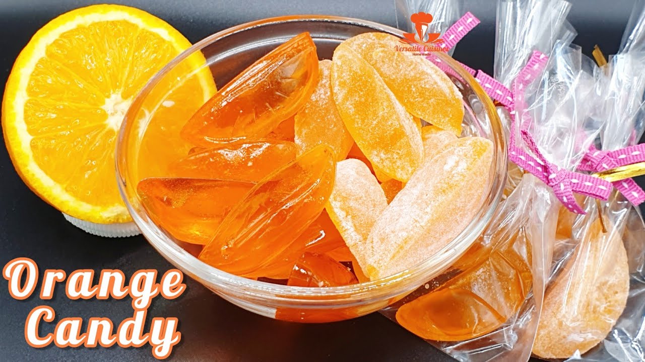 Orange Gummy Candy | Homemade Orange Jelly Candy | How to make Orange ...
