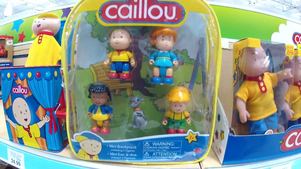 Caillou Mini Backapck with 5 mini figures - YouTube