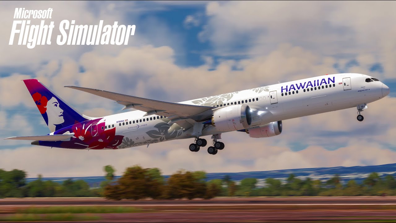 Brand New Hawaiian 787! - Honolulu to San Francisco - 4K ULTRA Graphics - Microsoft Flight ...
