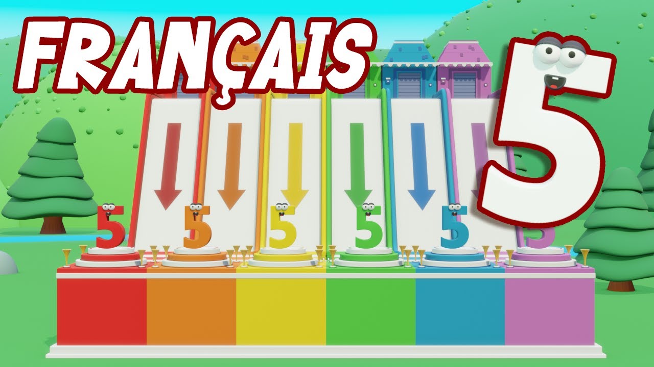 Apprenez les couleurs avec le numéro cinq - YouTube
