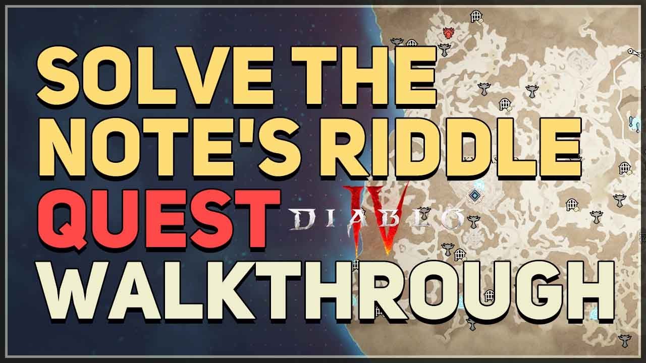 Solve the Note's Riddle Diablo 4 - YouTube