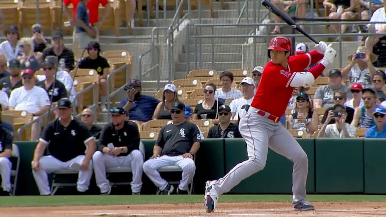 Shohei Ohtani CRUSHES first spring training home run!! (Ohtani doing it ...