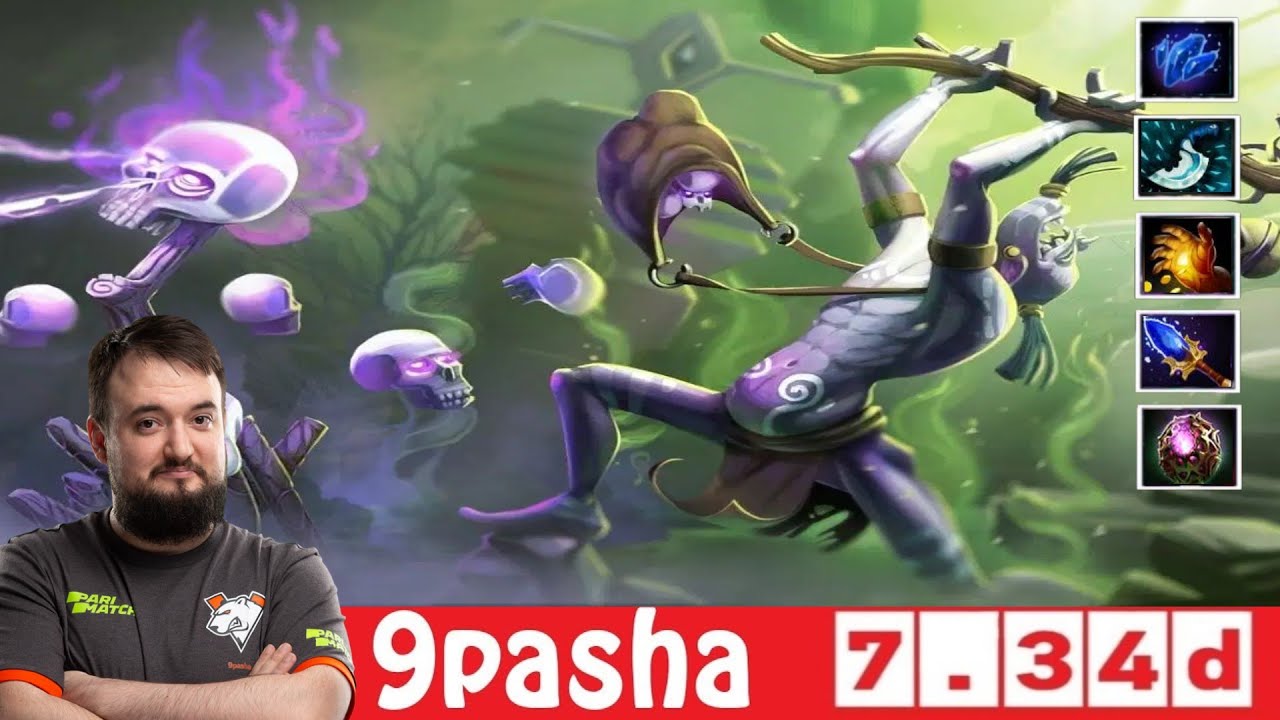 [DOTA 2] 9pasha the WITCH DOCTOR [OFFLANE] [7.34d] - YouTube