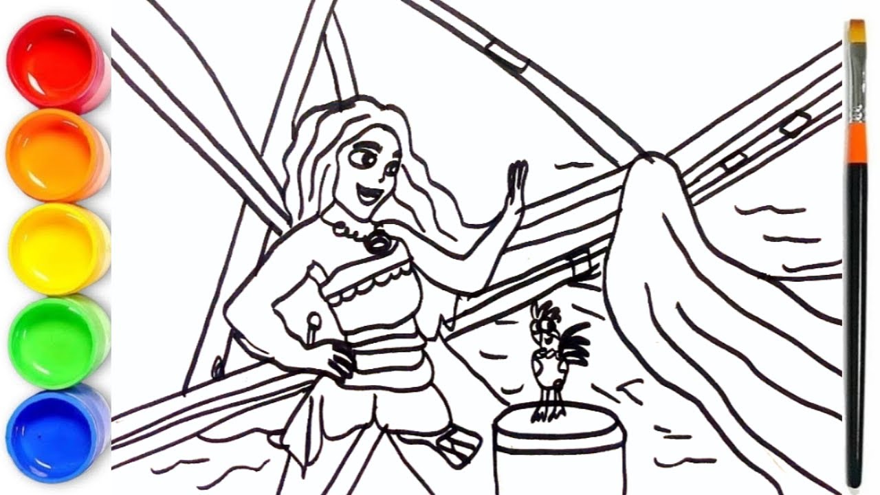 How To Draw Moana from Moana 2 | Disney Moana - YouTube