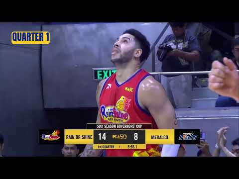 RAIN OR SHINE vs MERALCO | SMART PLAYS OF QUARTERS 1 & 2 | PBA Season 50 Governors' Cup