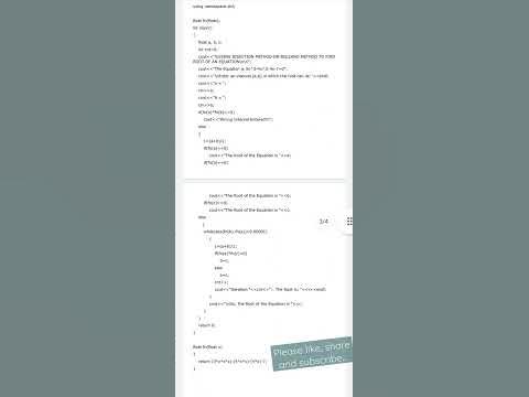 Bisection Method Part- 1 | Find Roots | Basic C++ Program - YouTube