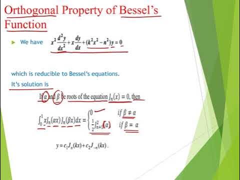 Generating function and Orthogonality of Bessel’s functions - YouTube