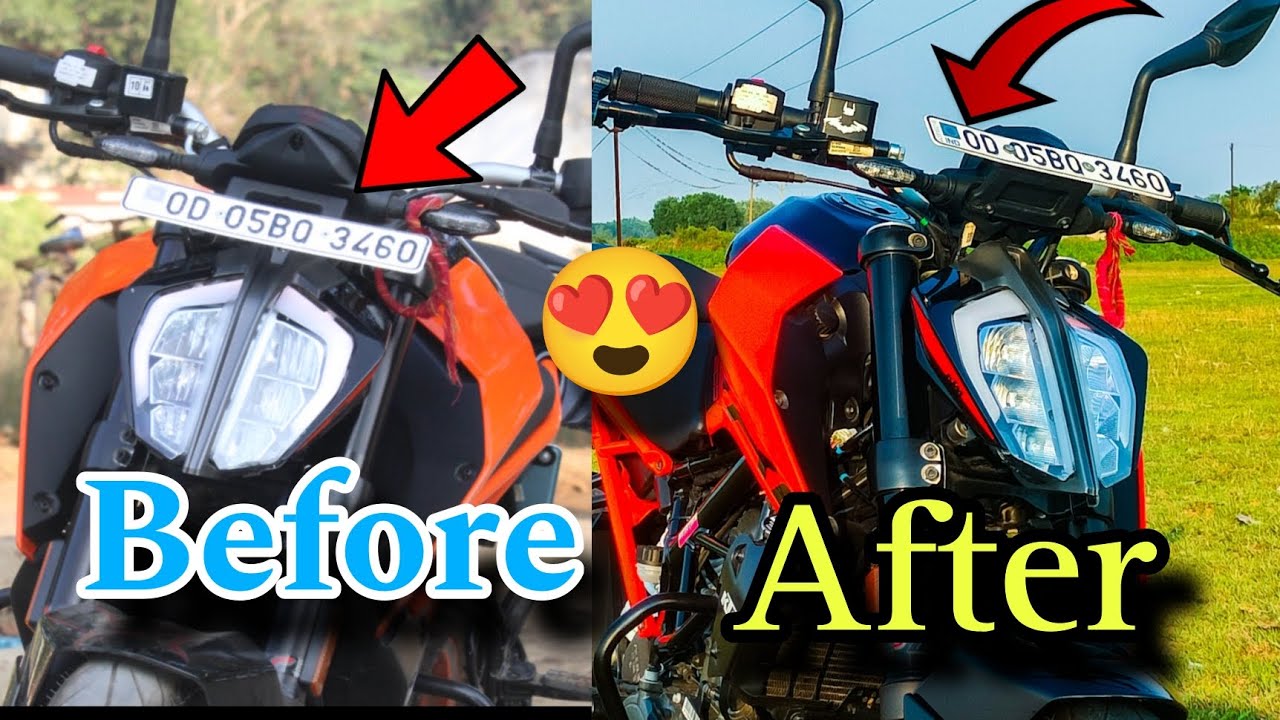 KTM Duke 200 Number Plate Modification || Duke 390 Look 😍 @warriorJPS ...