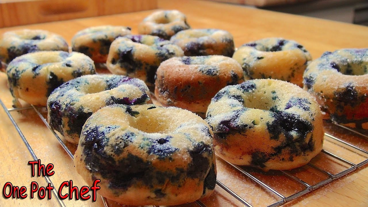 Oven Baked Blueberry Donuts | One Pot Chef - YouTube