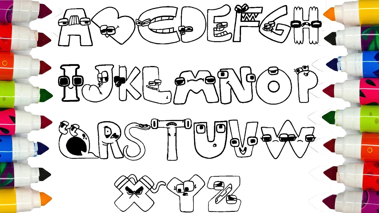 Alphabet Lore coloring pages - How to draw Alphabet Lore - Alphabet ...