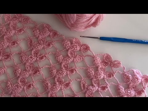 KOLAY TIĞ İŞİ ETOL, DİKDÖRTGEN ŞAL MODELLERİ ~ YAPRAKLI ŞAL ÖRGÜ MODELİ YAPIMI