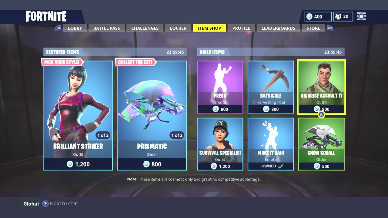 Fortnite - DAILY ITEM'S - BATSICKLE AXE And OUTFITS (Fortnite Battle ...