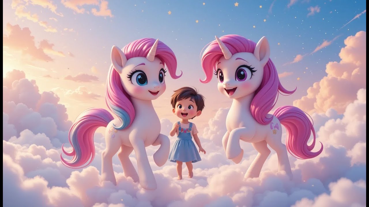 Two Little Ponies Dancing in the Sky Rhyme Song | Popular Nursery Rhyme ...