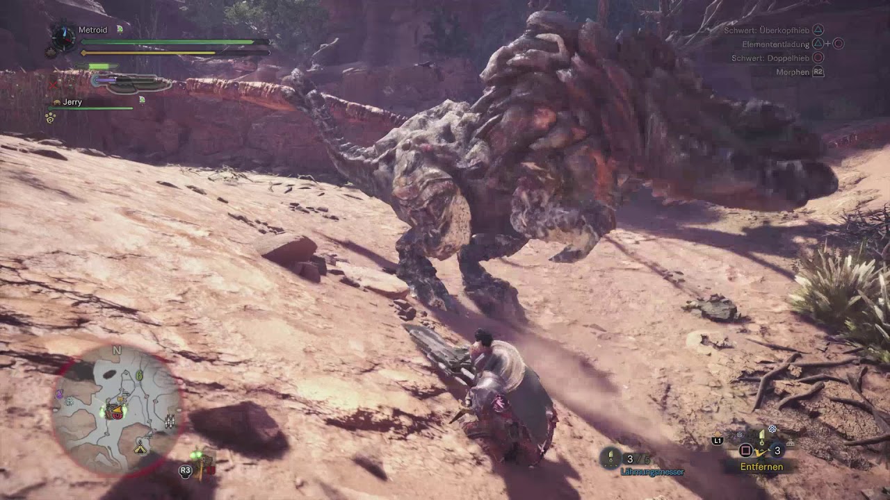 Monster Hunter World Beta: Barroth Gameplay / SwitchAxe / 3:54 - YouTube