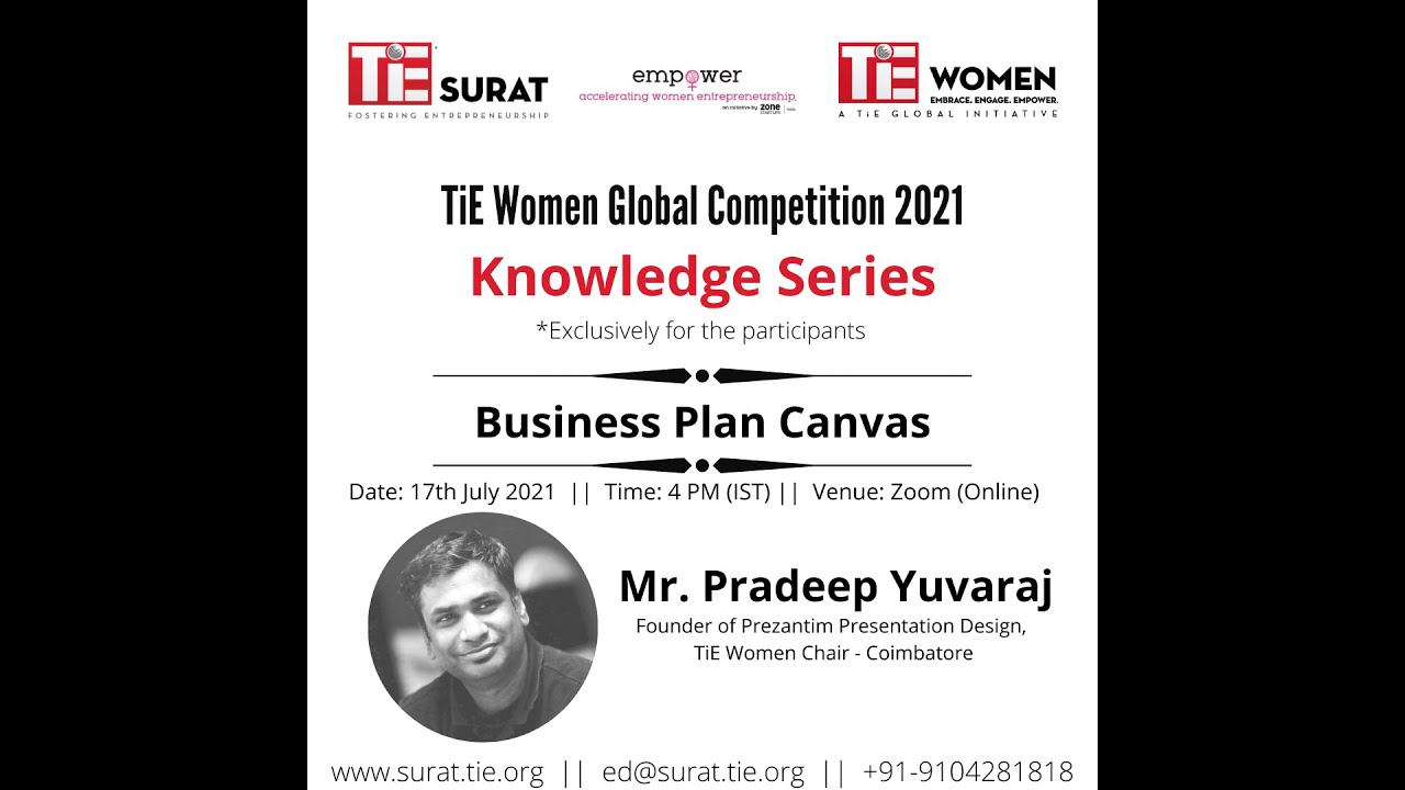 TiE Surat - Business Plan Canvas by Pradeep Yuvaraj - YouTube