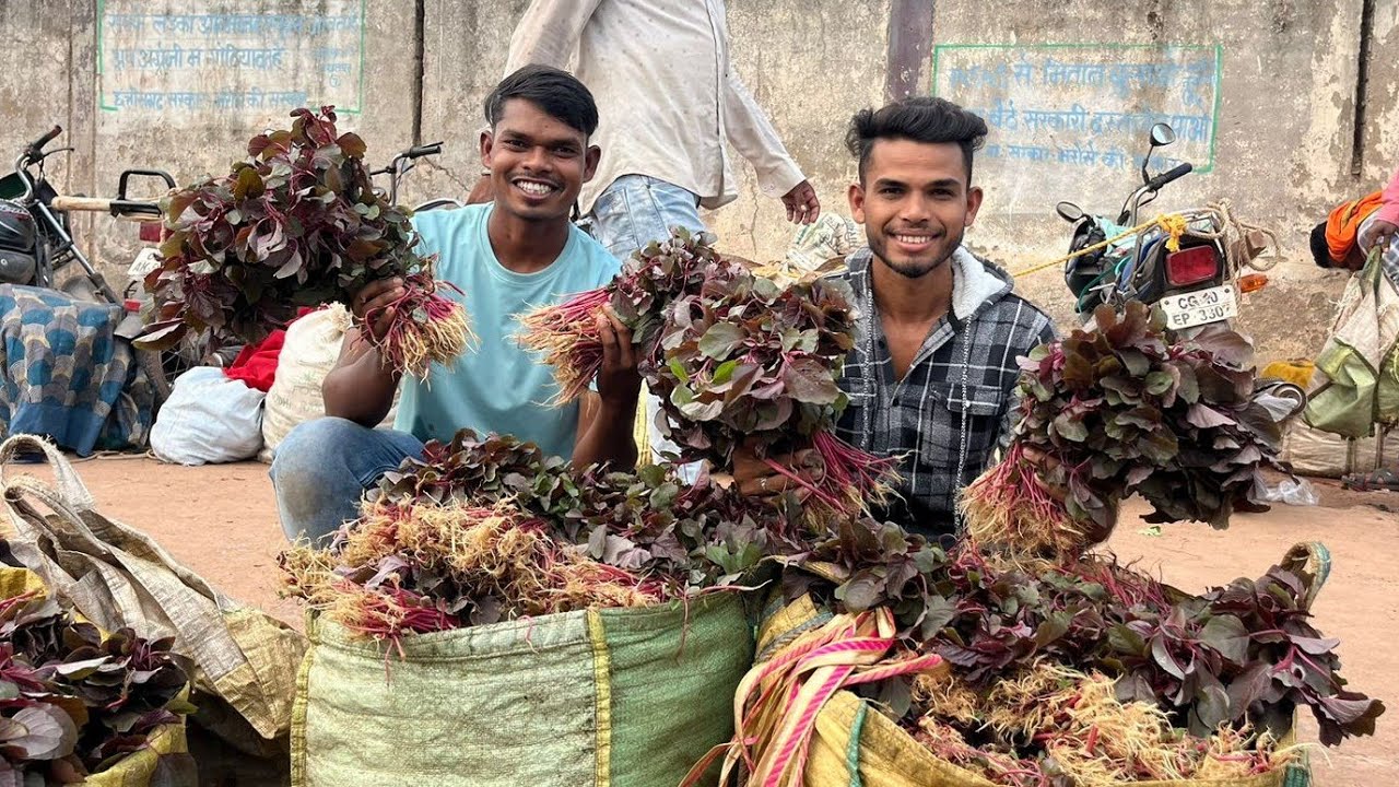 Aaj Itna Sara Lal Bhaji Matra 250 Rupay Me Sell Kiya || Vegetable ...