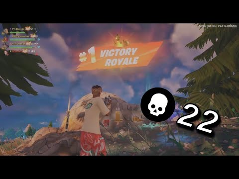 22 Kill Squad Gameplay Zero Build (Fortnite Chapter 4 Season 2, ps5 ...