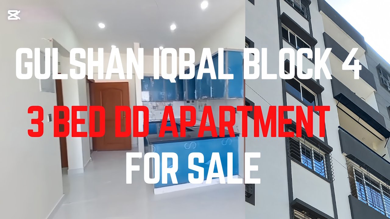 Gulshan e iqbal block 4 3 bed dd apartment for sale - YouTube