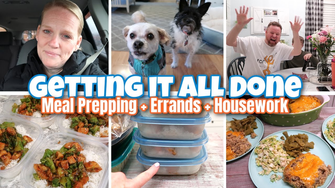 GETTING IT ALL DONE / MEAL PREPPING + ERRANDS + HOUSEWORK - YouTube
