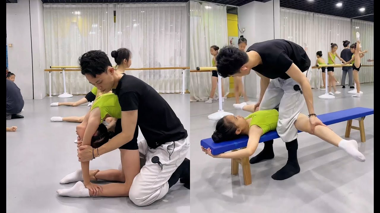 Daily Training of Girls in Dance School (Flexibility) - YouTube