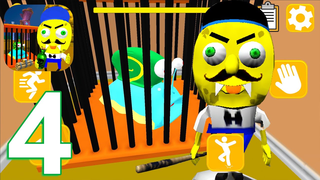 Sponge Neighbor Escape 3D Level 9-10-11 Gameplay Walkthrough Part 4 ...